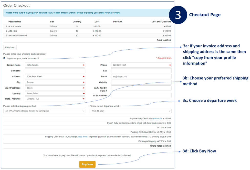 How to Register and Place Your First Order - Peony Shop Holland